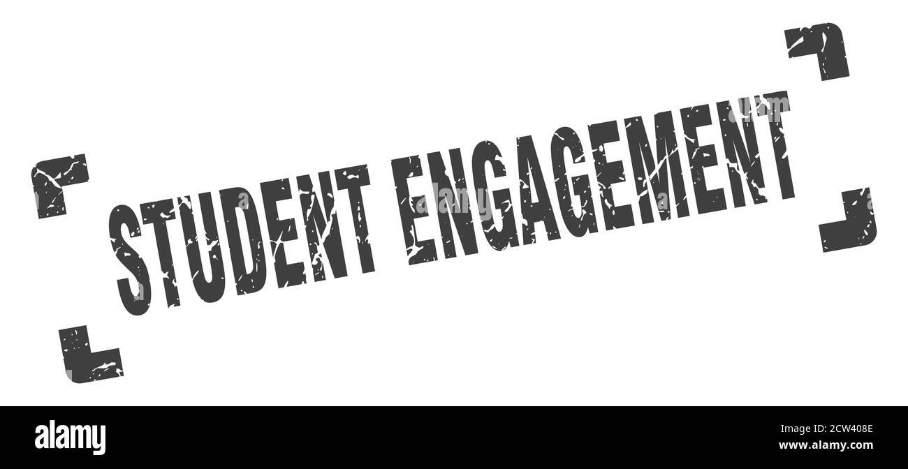 student engagement stamp. square grunge sign on white background Stock ...