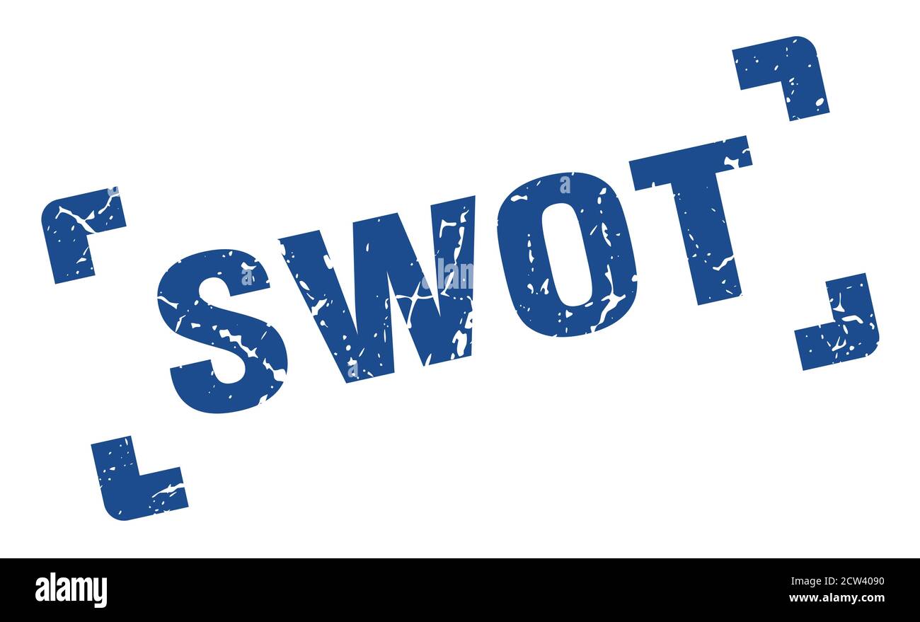 swot stamp. square grunge sign on white background Stock Vector Image ...