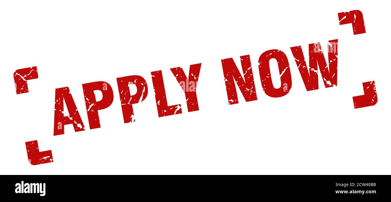 apply now stamp. square grunge sign on white background Stock Vector ...