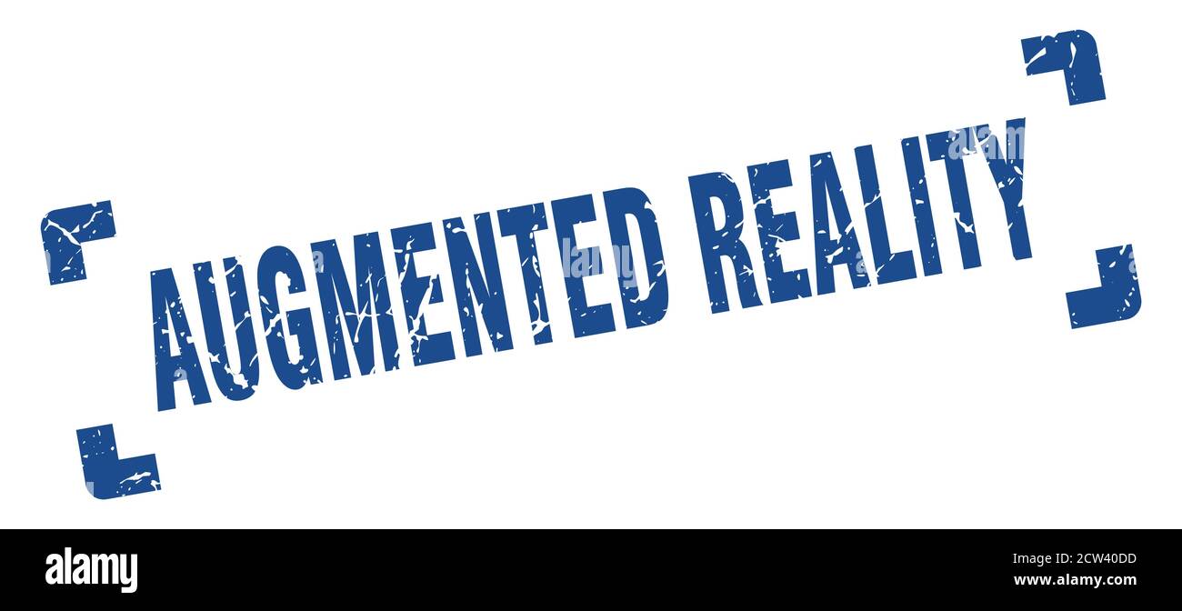 augmented reality stamp. square grunge sign on white background Stock ...