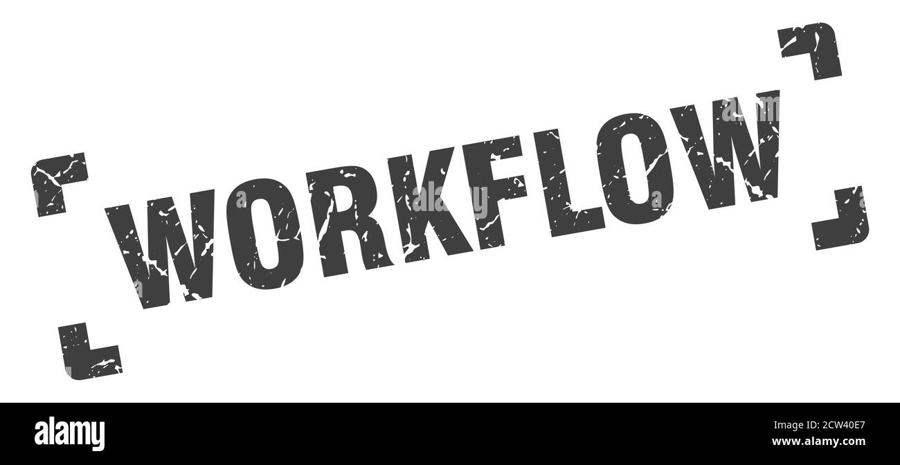 workflow stamp. square grunge sign on white background Stock Vector ...
