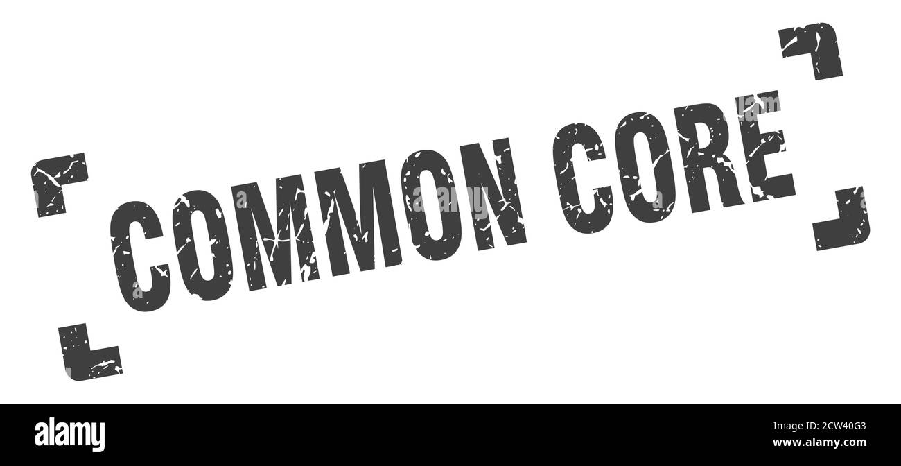 common core stamp. square grunge sign on white background Stock Vector ...