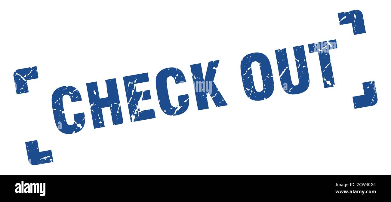 check out stamp. square grunge sign on white background Stock Vector ...