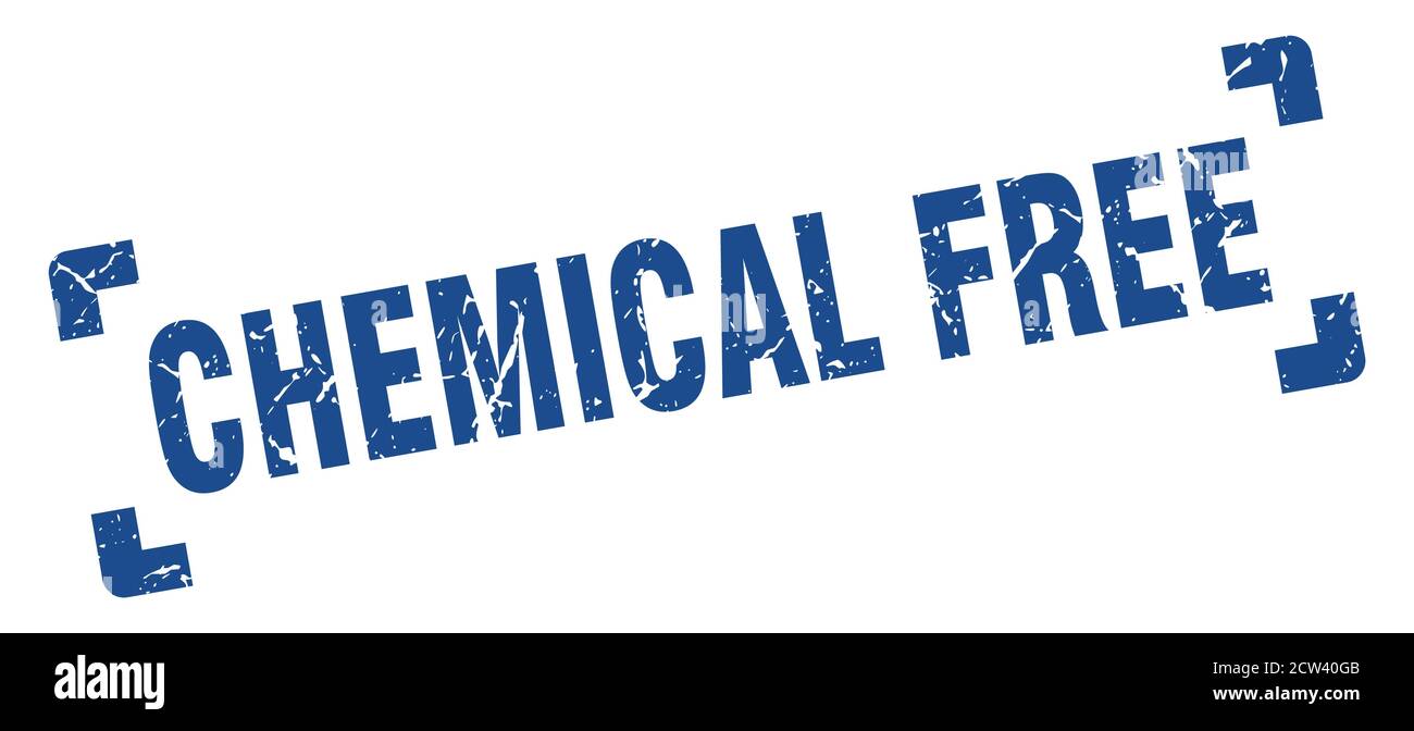 chemical free stamp. square grunge sign on white background Stock ...