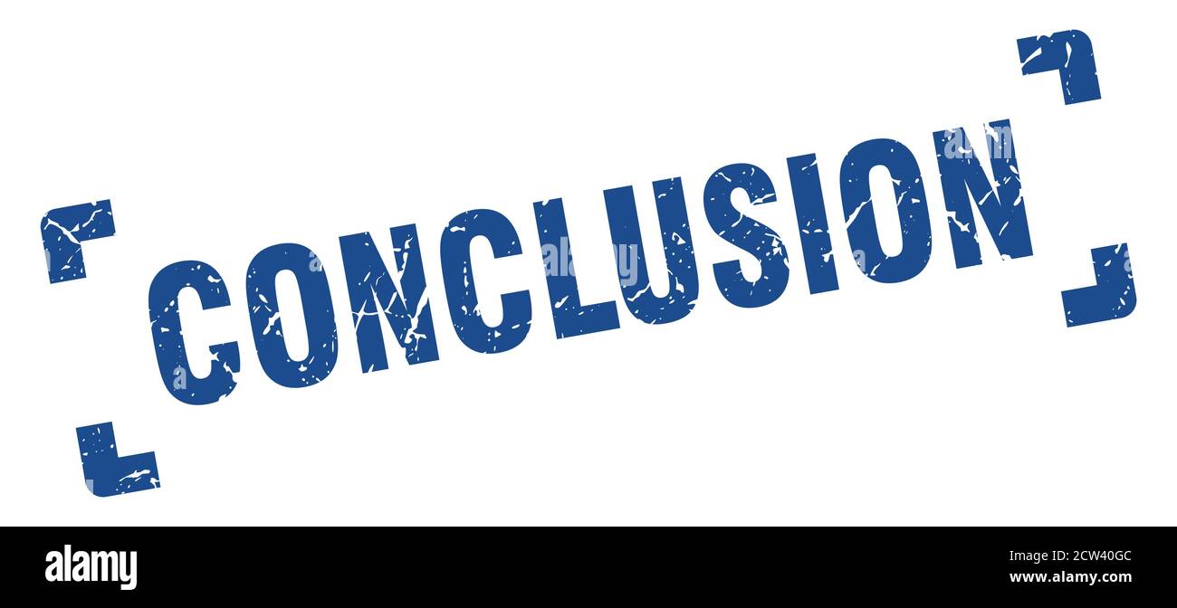 conclusion stamp. square grunge sign on white background Stock Vector ...