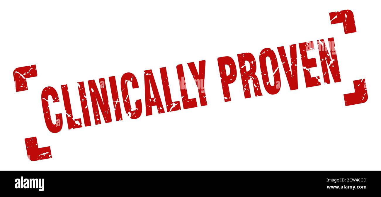 clinically proven stamp. square grunge sign on white background Stock ...