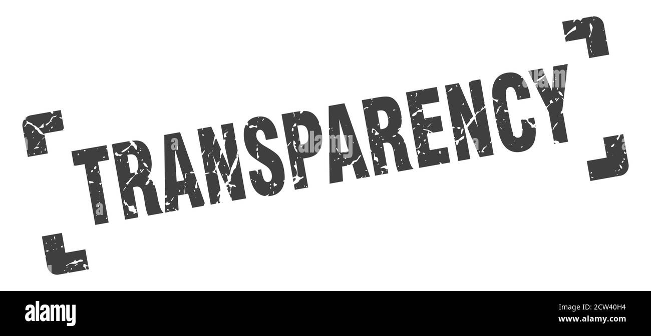 transparency stamp. square grunge sign on white background Stock Vector ...