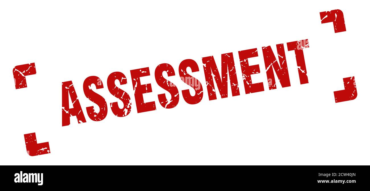 assessment stamp. square grunge sign on white background Stock Vector ...