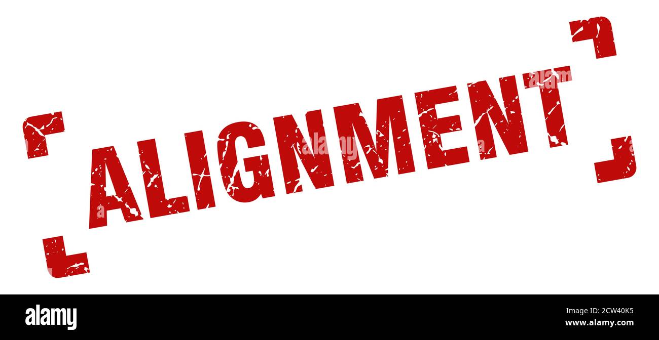 alignment stamp. square grunge sign on white background Stock Vector ...
