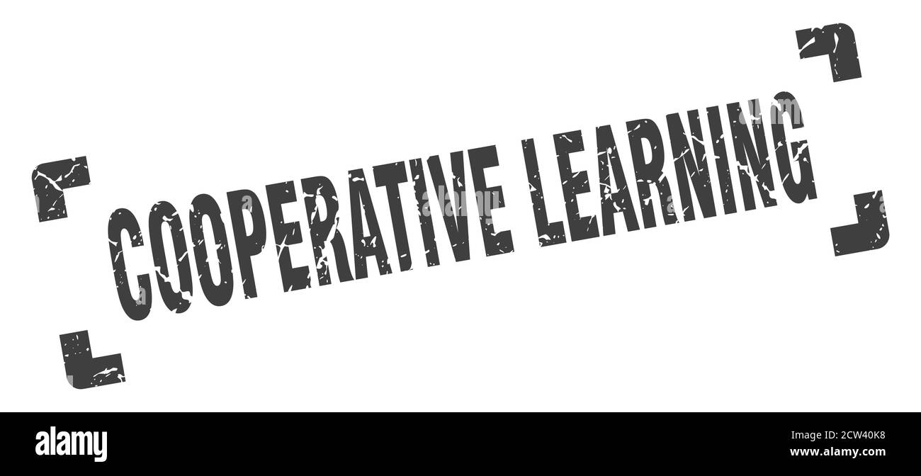 cooperative learning stamp. square grunge sign on white background ...