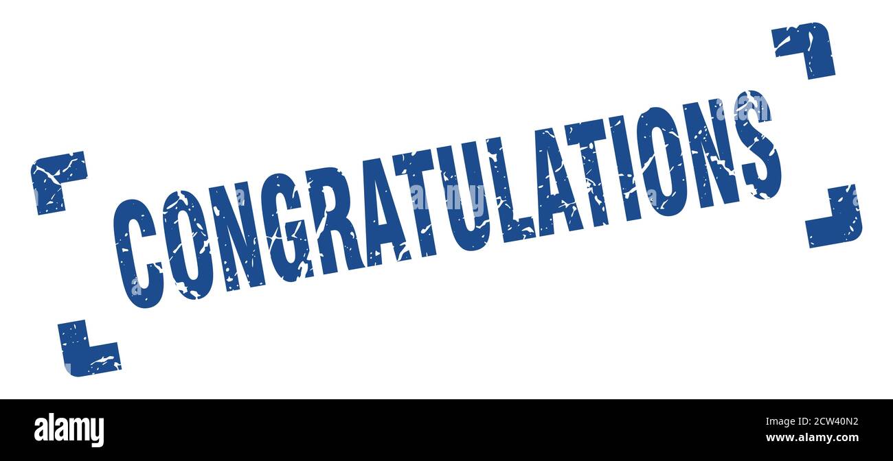 congratulations stamp. square grunge sign on white background Stock ...
