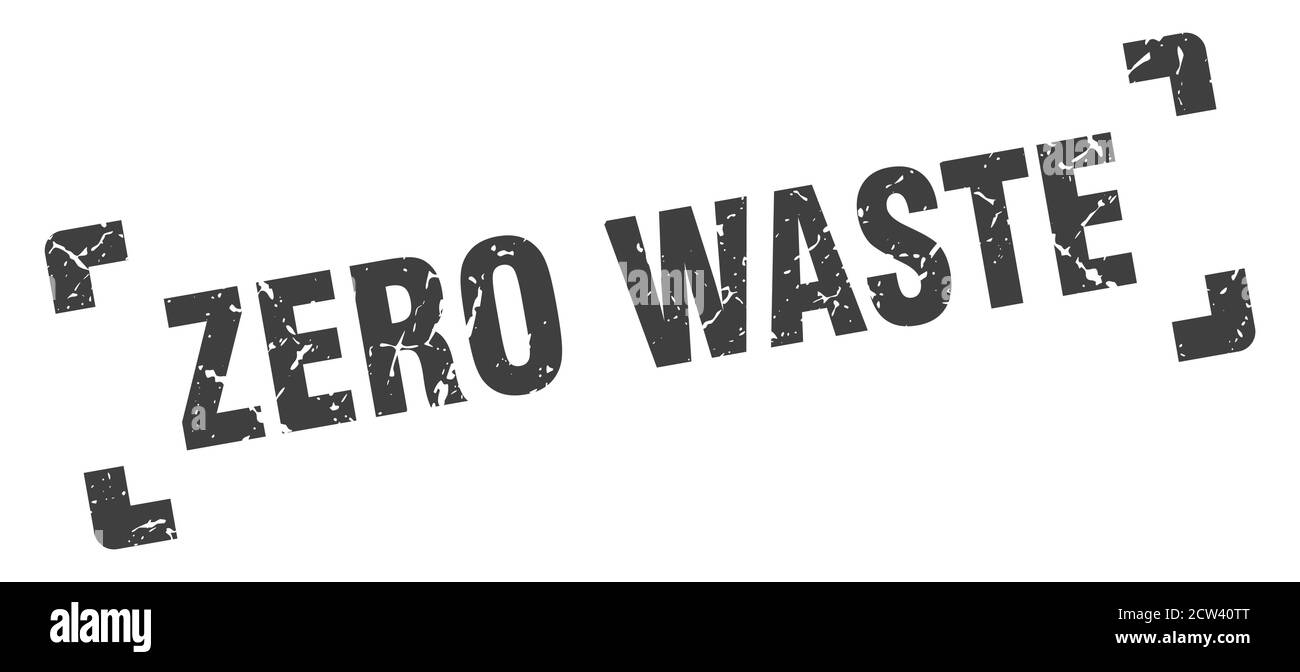 zero waste stamp. square grunge sign on white background Stock Vector ...