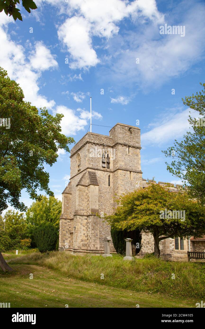 The church of St Dunstan's in the Buckinghamshire village of Monks ...