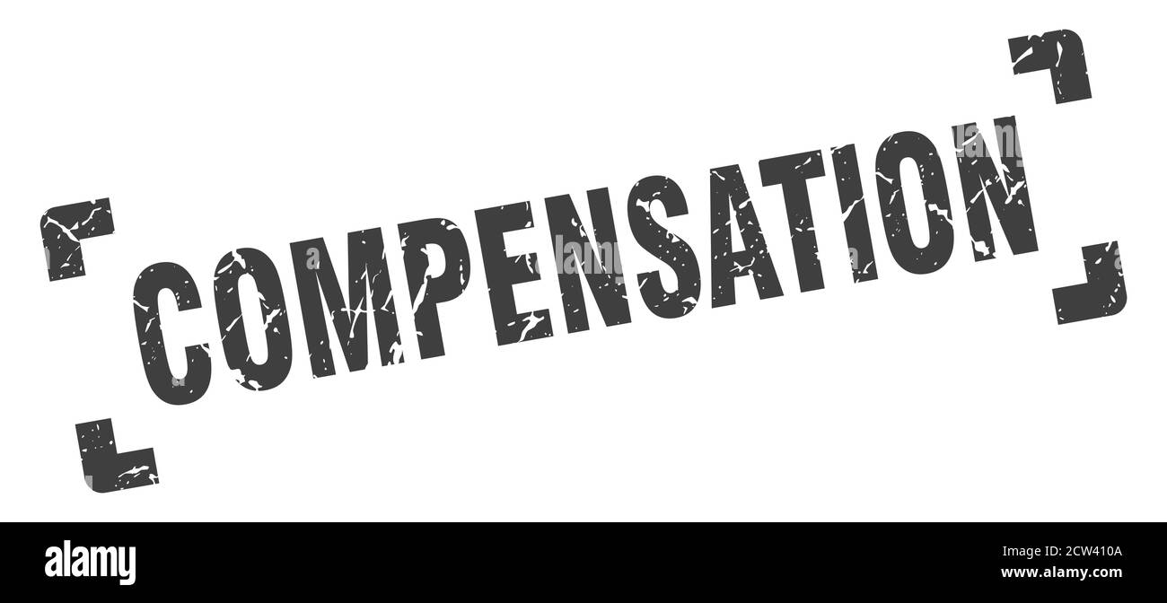 compensation stamp. square grunge sign on white background Stock Vector ...