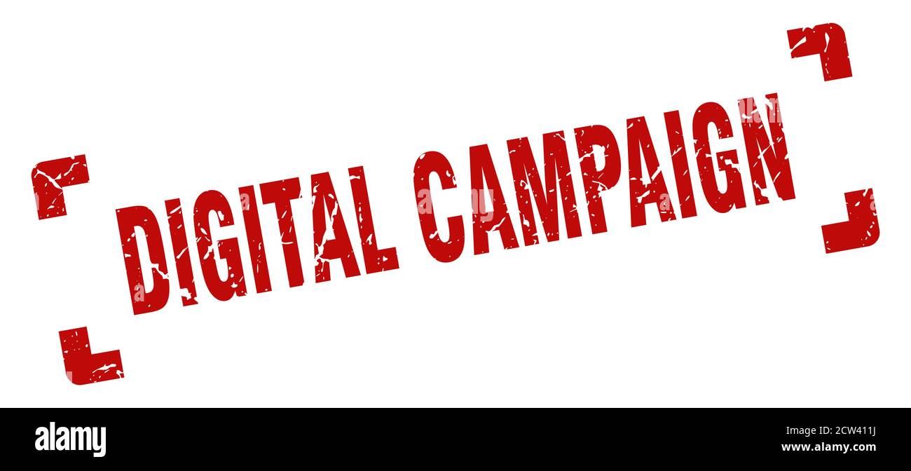 digital campaign stamp. square grunge sign on white background Stock ...