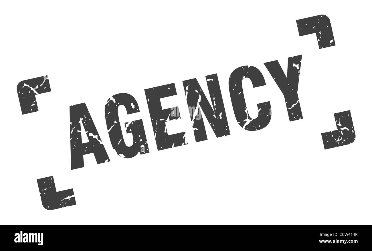 agency stamp. square grunge sign on white background Stock Vector Image ...