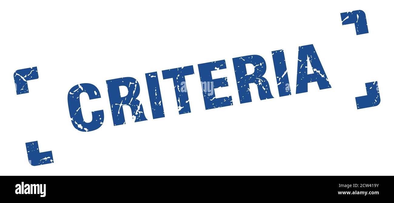 criteria stamp. square grunge sign on white background Stock Vector Image & Art - Alamy