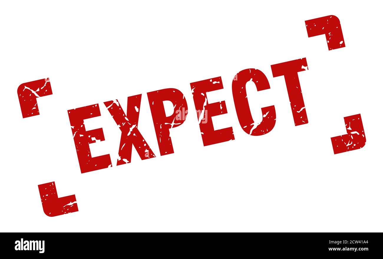 expect stamp. square grunge sign on white background Stock Vector Image ...