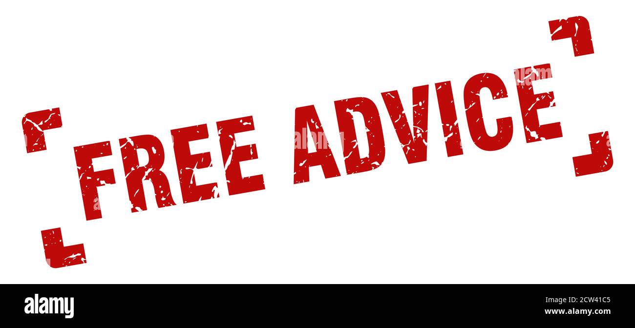 free advice stamp. square grunge sign on white background Stock Vector Image & Art - Alamy