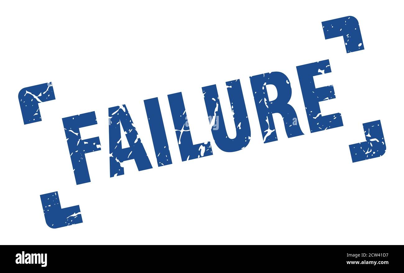 failure stamp. square grunge sign on white background Stock Vector ...