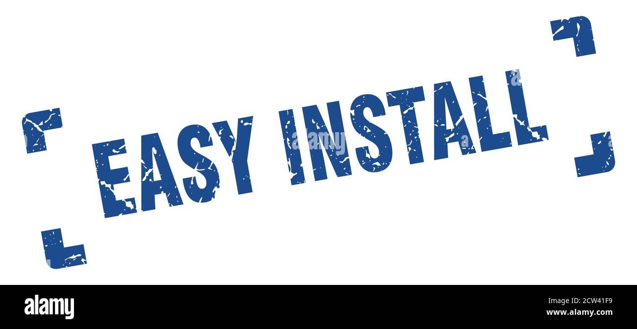 easy install stamp. square grunge sign on white background Stock Vector ...