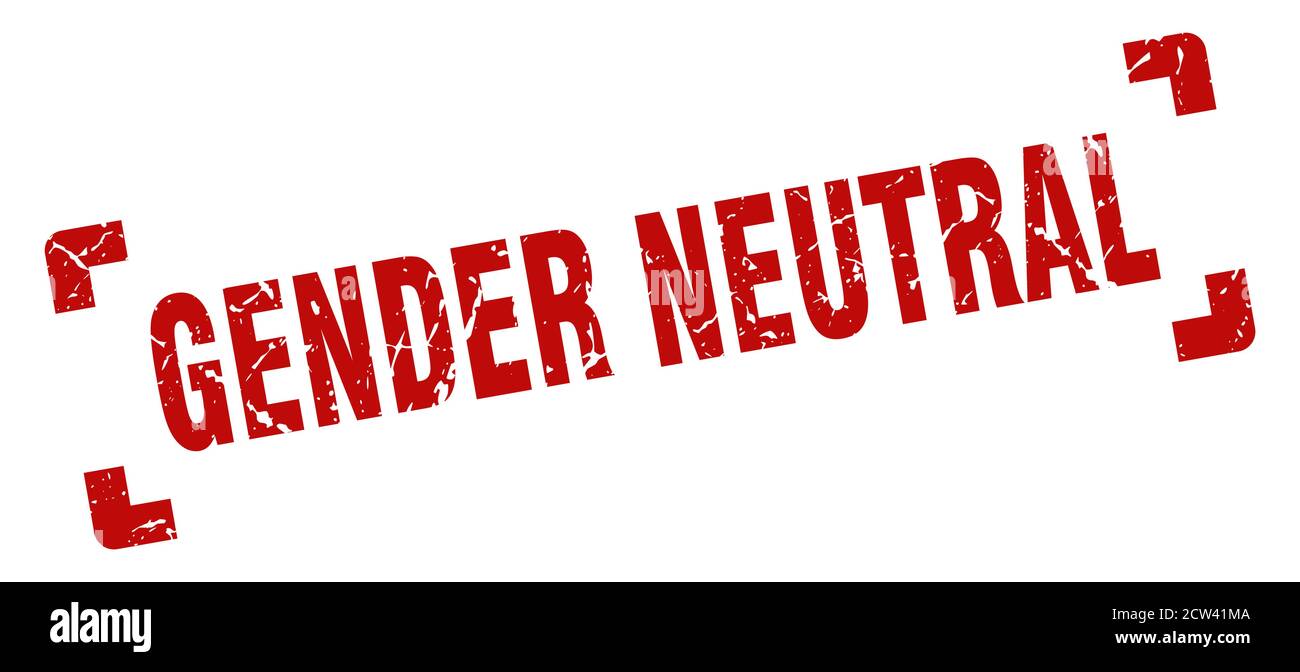 gender neutral stamp. square grunge sign on white background Stock ...