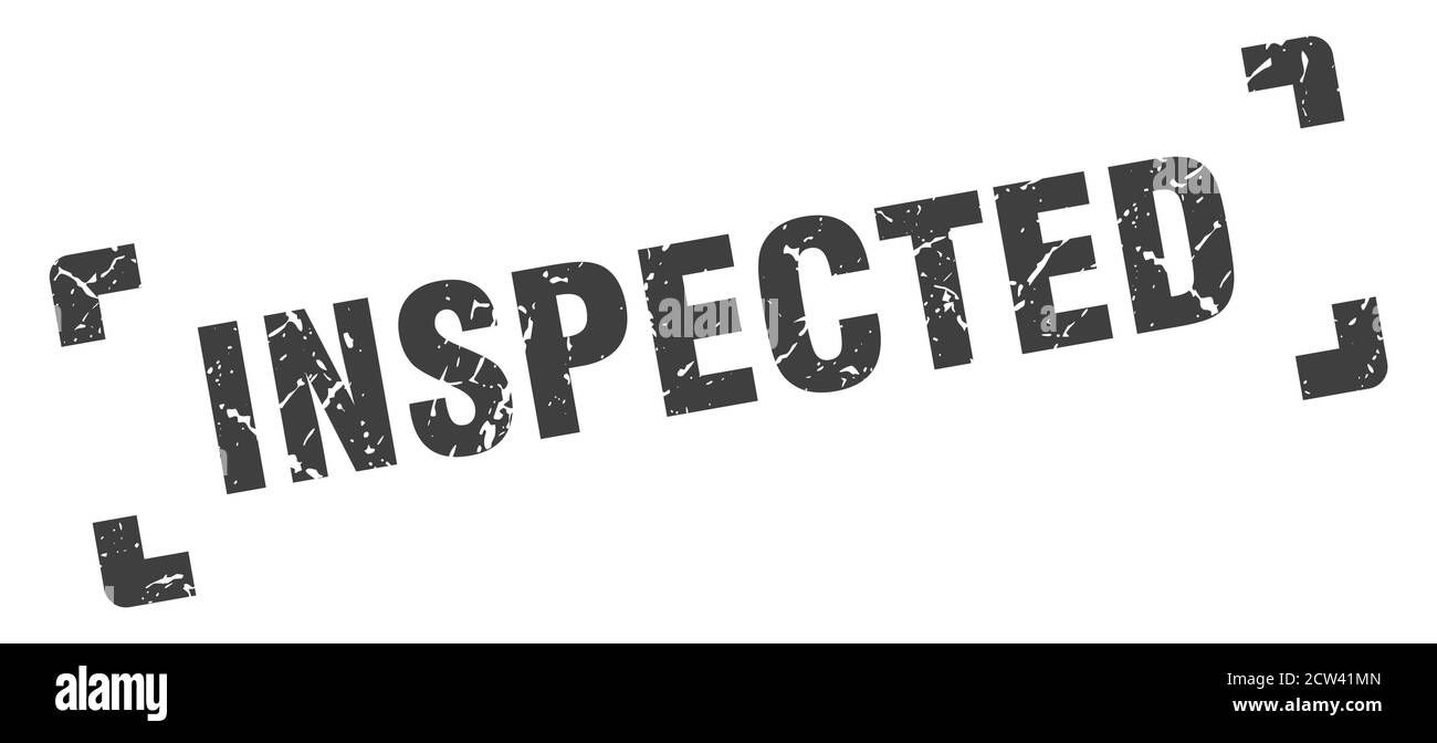 Inspected stamp Black and White Stock Photos & Images - Alamy