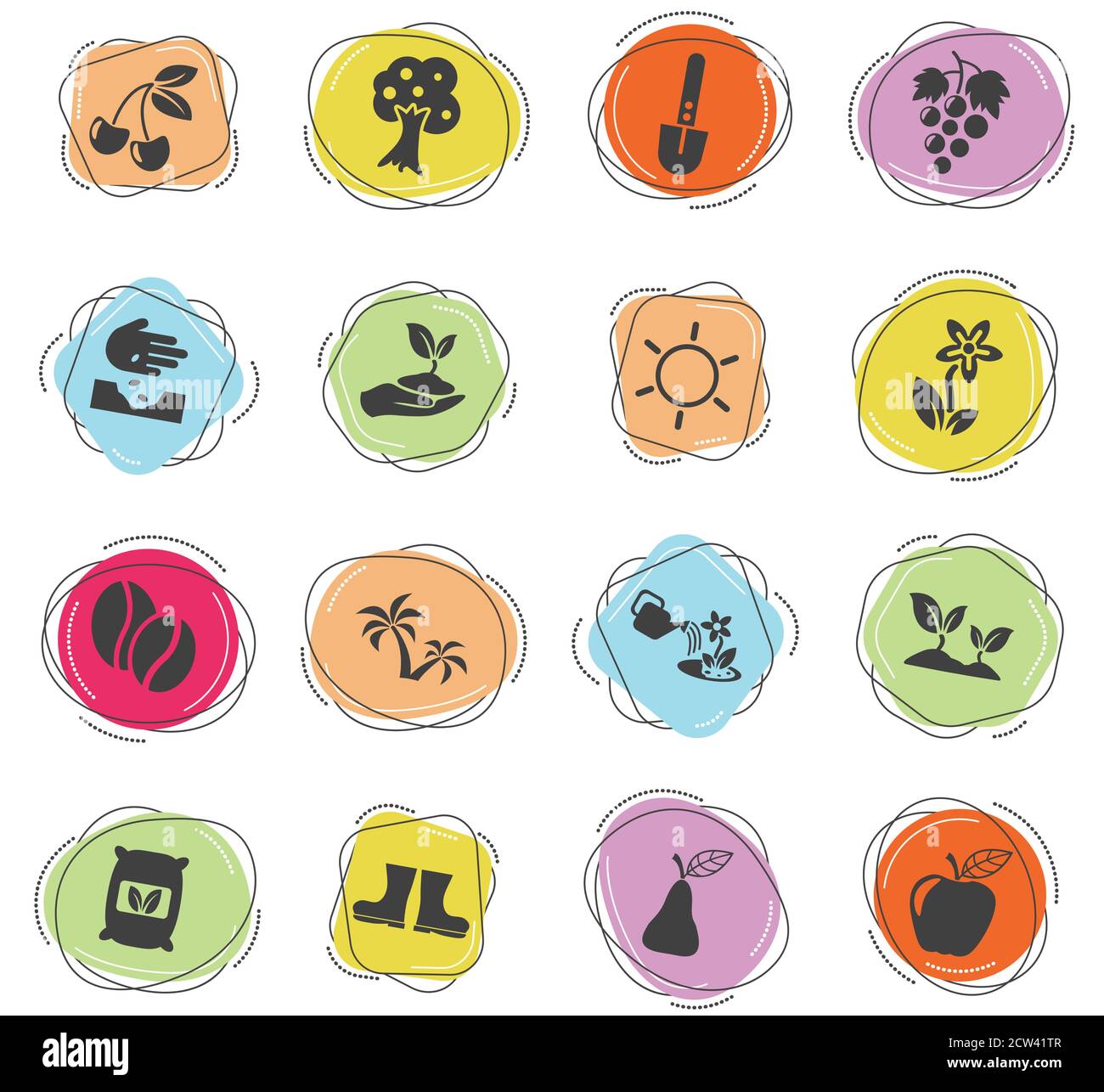 plants icon set Stock Vector Image & Art - Alamy