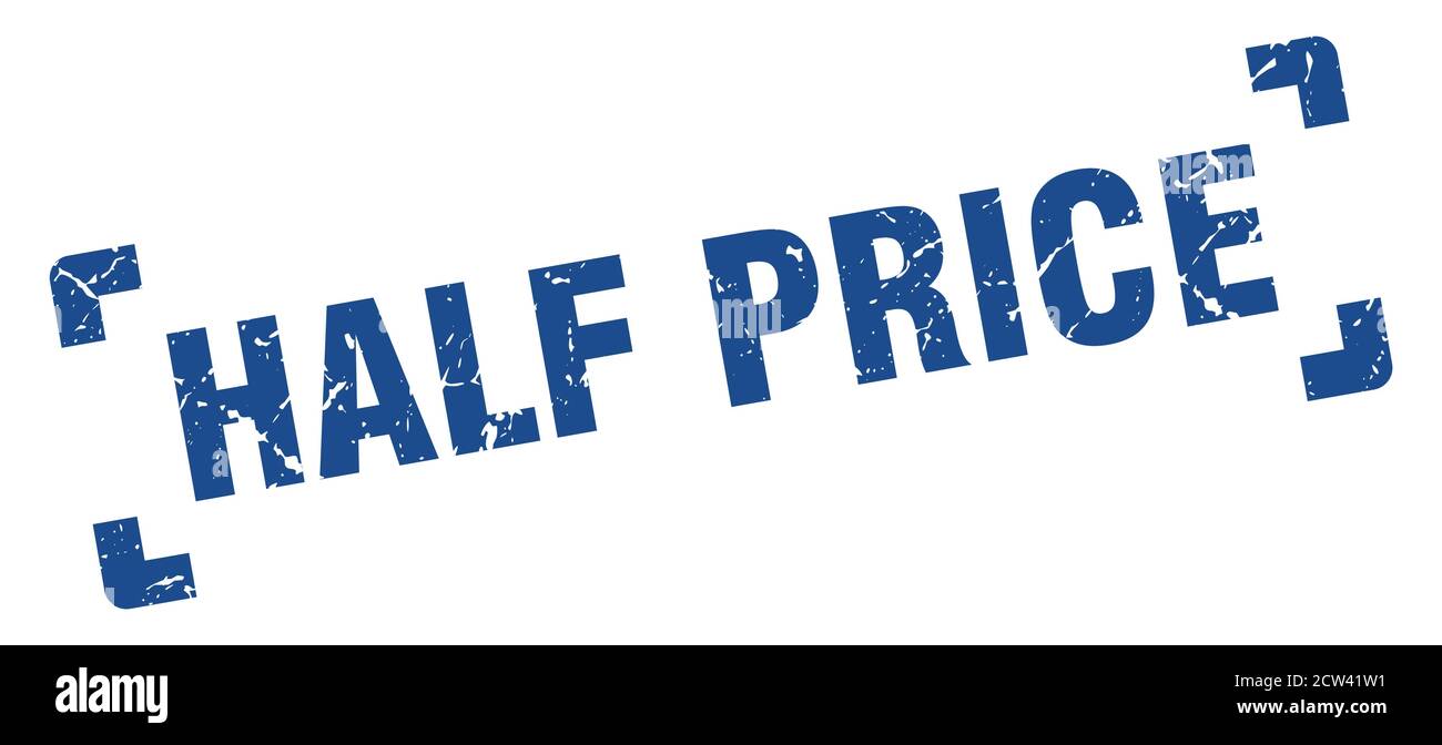 half price stamp. square grunge sign on white background Stock Vector ...