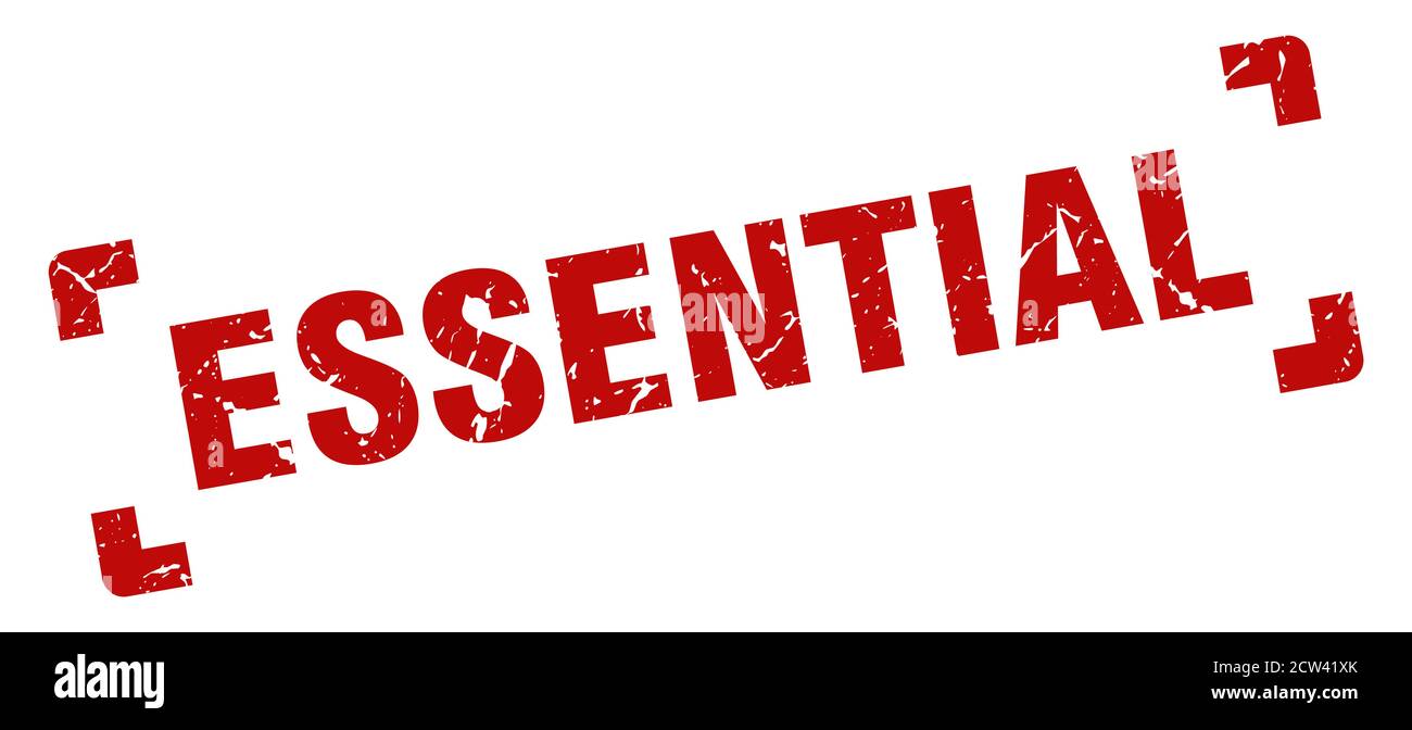 essential stamp. square grunge sign on white background Stock Vector Image & Art - Alamy