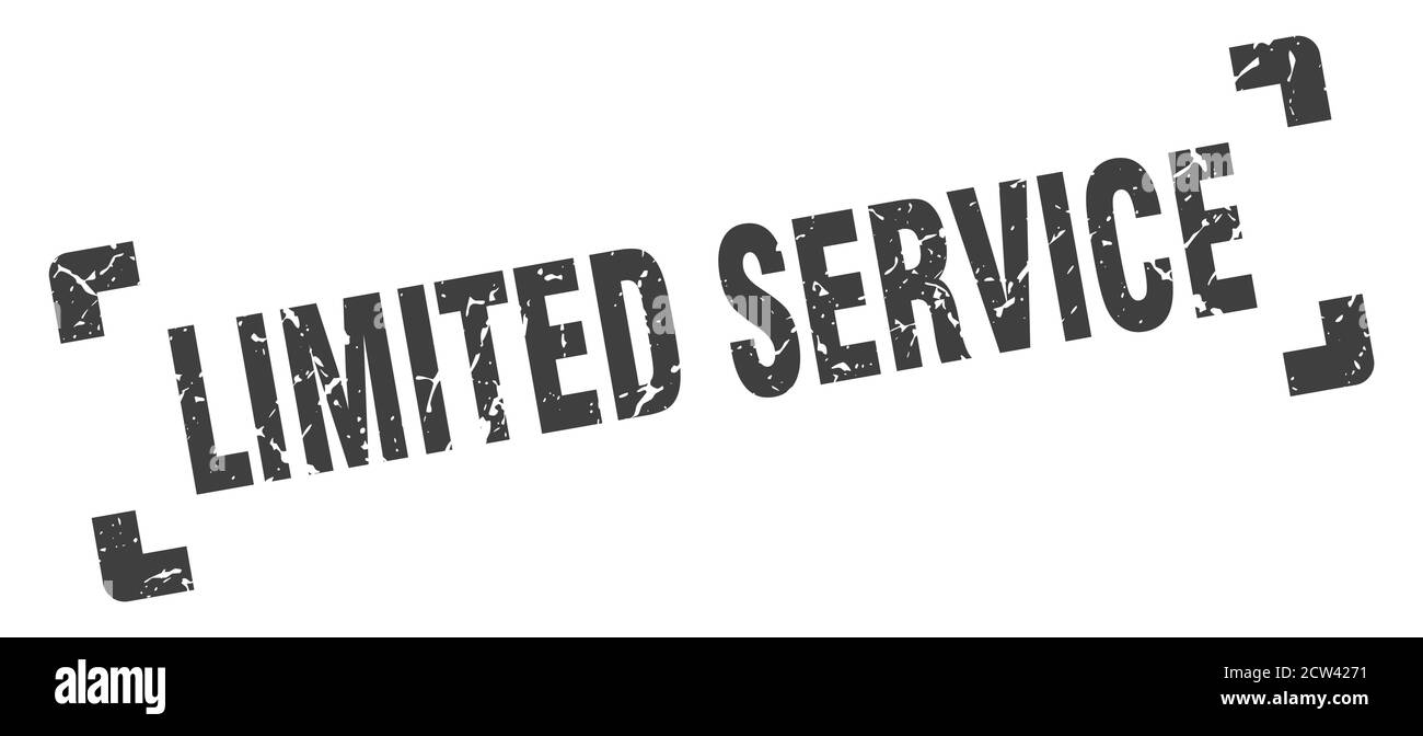 limited service stamp. square grunge sign on white background Stock ...