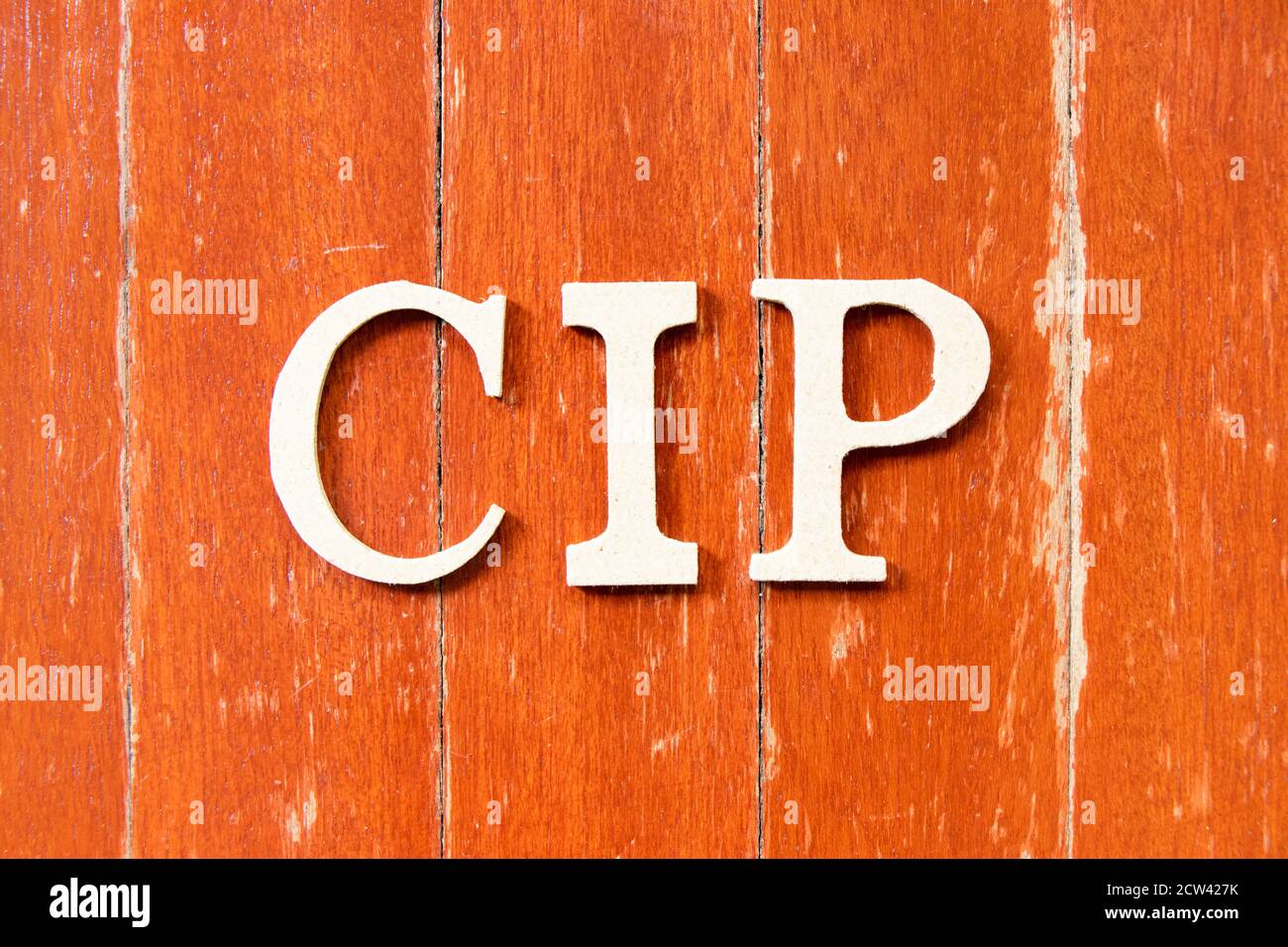 Alphabet letter in word CIP (Abbreviation of Carriage and Insurance ...