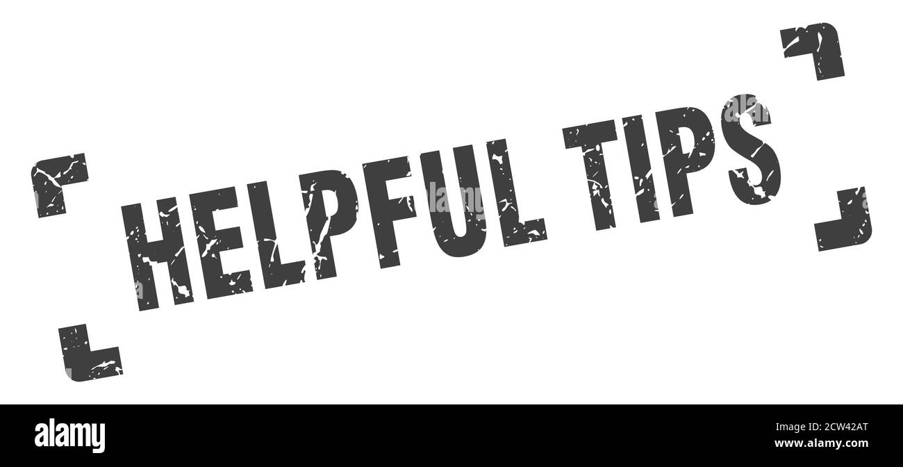 helpful tips stamp. square grunge sign on white background Stock Vector ...