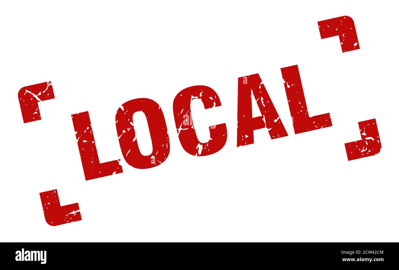 local stamp. square grunge sign on white background Stock Vector Image & Art - Alamy