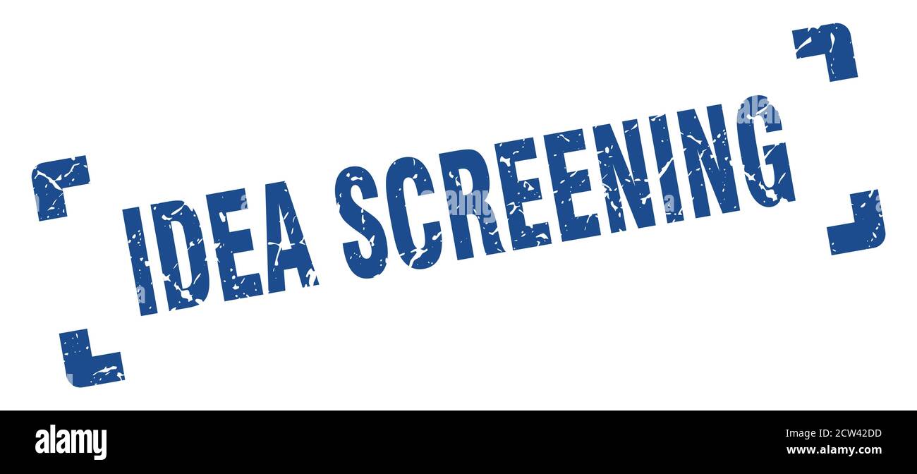 idea screening stamp. square grunge sign on white background Stock ...
