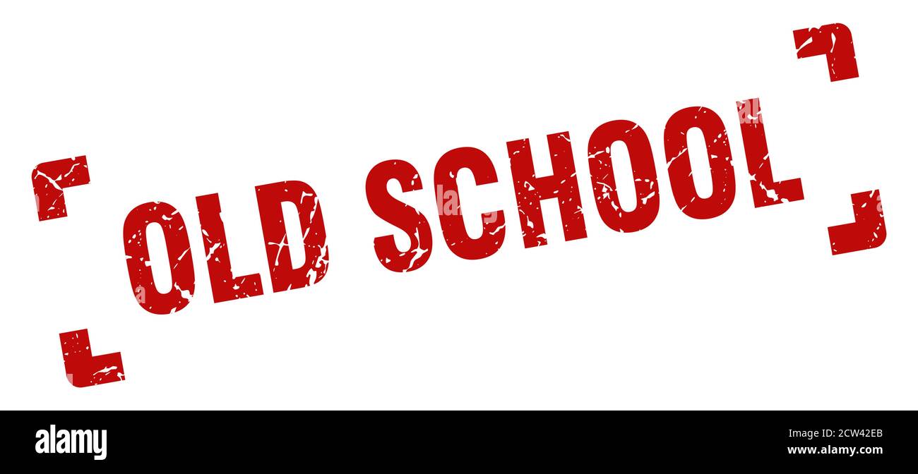 old school stamp. square grunge sign on white background Stock Vector Image & Art - Alamy