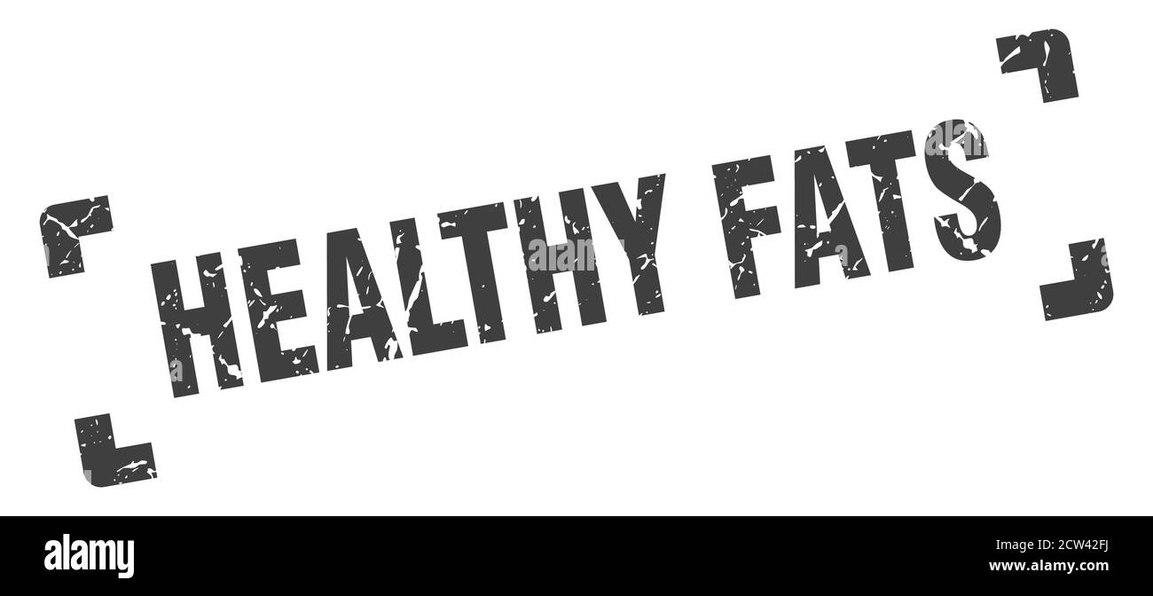 healthy fats stamp. square grunge sign on white background Stock Vector ...