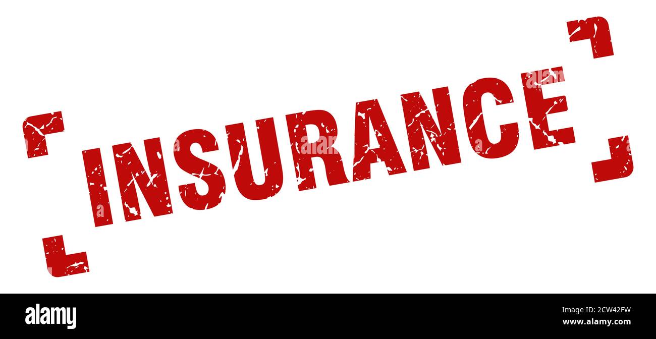 insurance stamp. square grunge sign on white background Stock Vector ...
