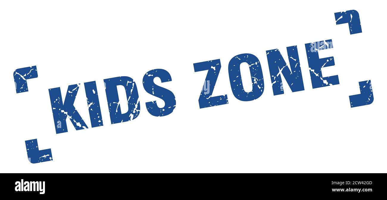 kids zone stamp. square grunge sign on white background Stock Vector ...