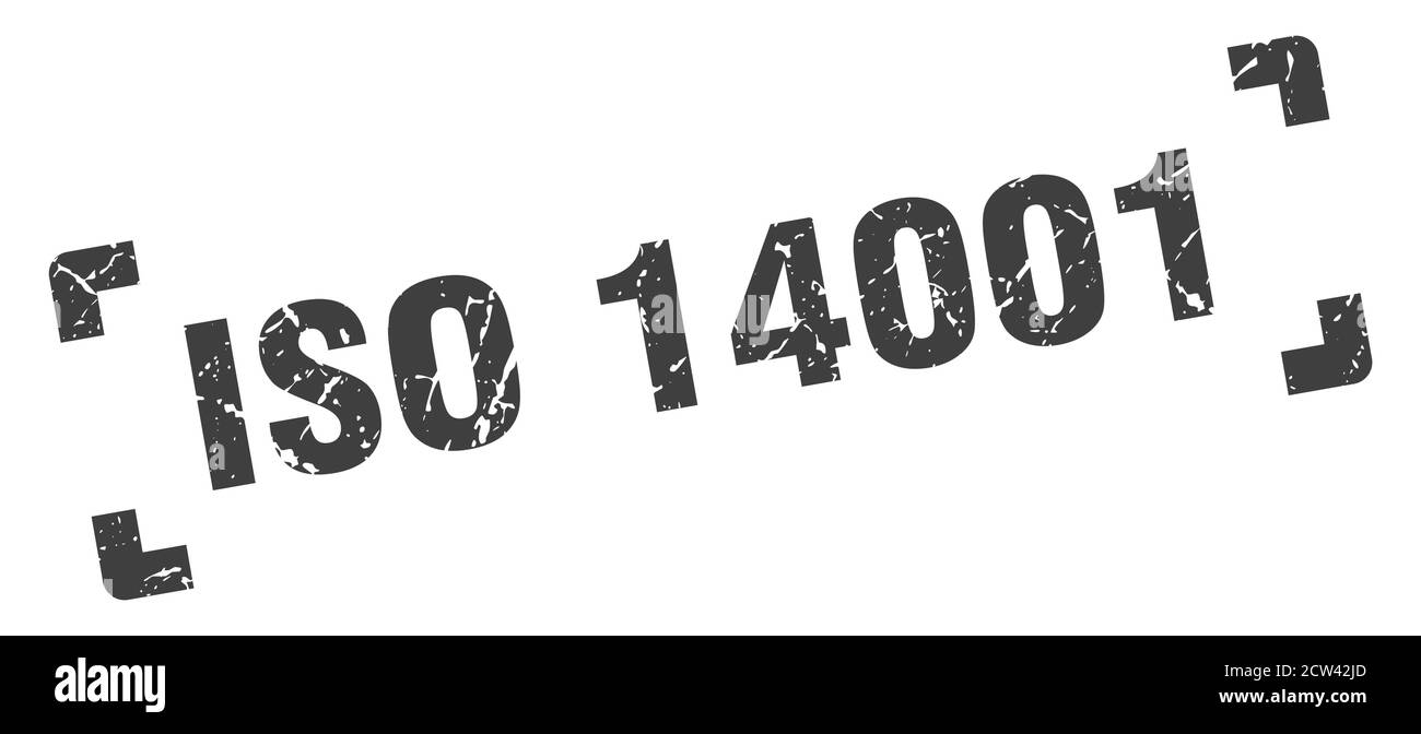 iso 14001 stamp. square grunge sign on white background Stock Vector Image & Art - Alamy