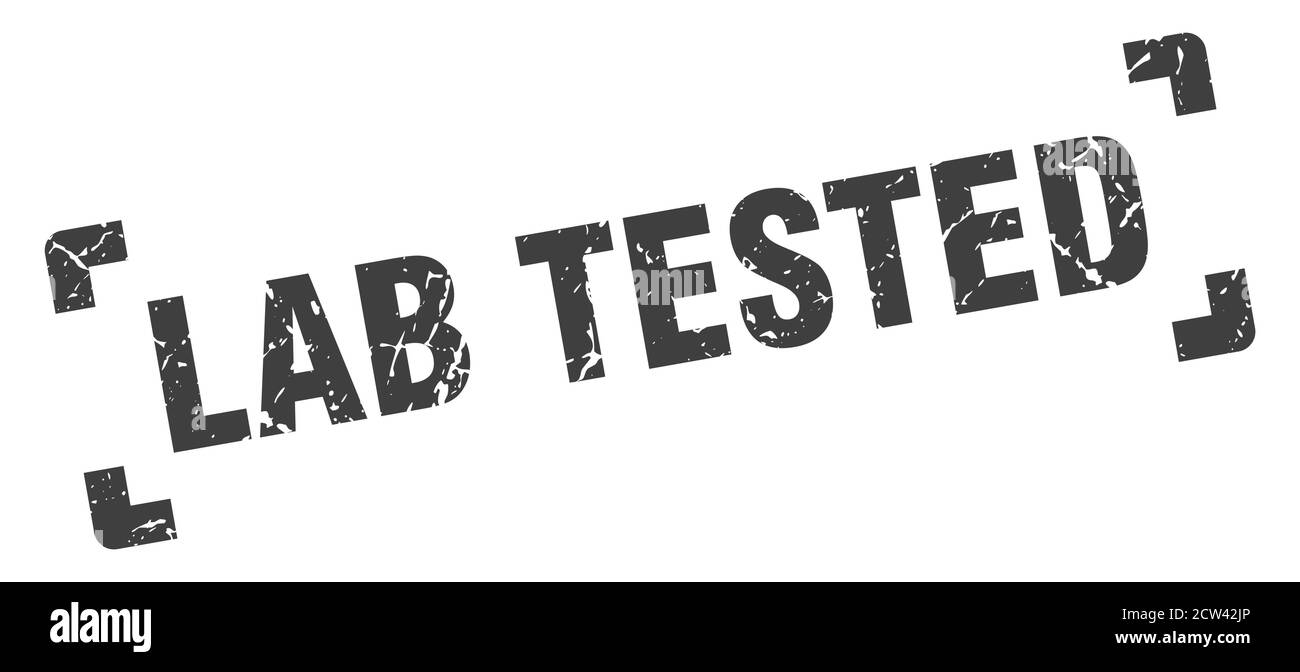 lab tested stamp. square grunge sign on white background Stock Vector ...