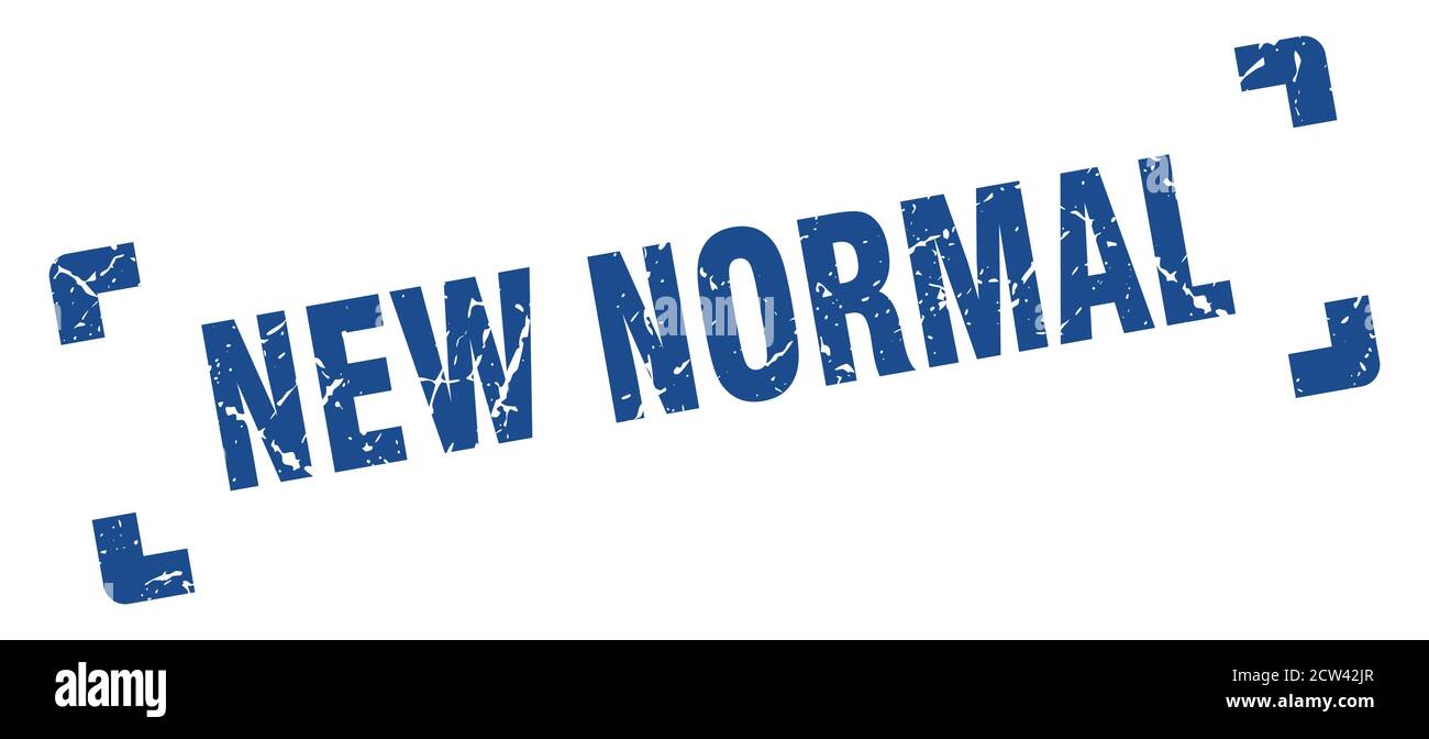 new normal stamp. square grunge sign on white background Stock Vector ...