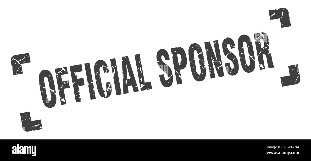 official sponsor stamp. square grunge sign on white background Stock ...