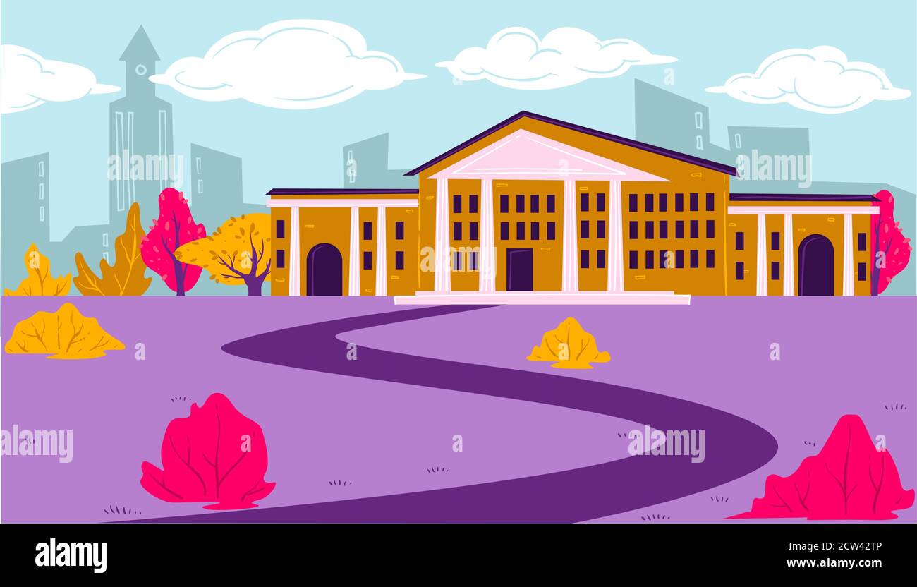 Modern educational institution architecture Stock Vector Images - Alamy