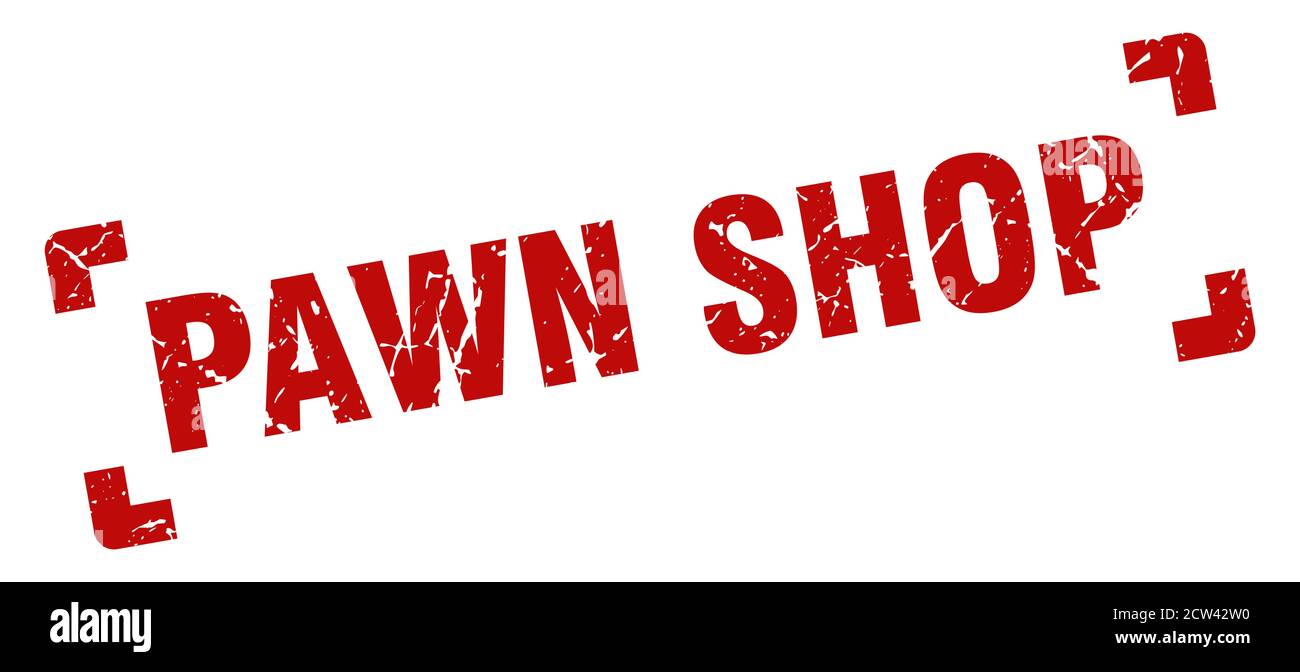 pawn shop stamp. square grunge sign on white background Stock Vector ...