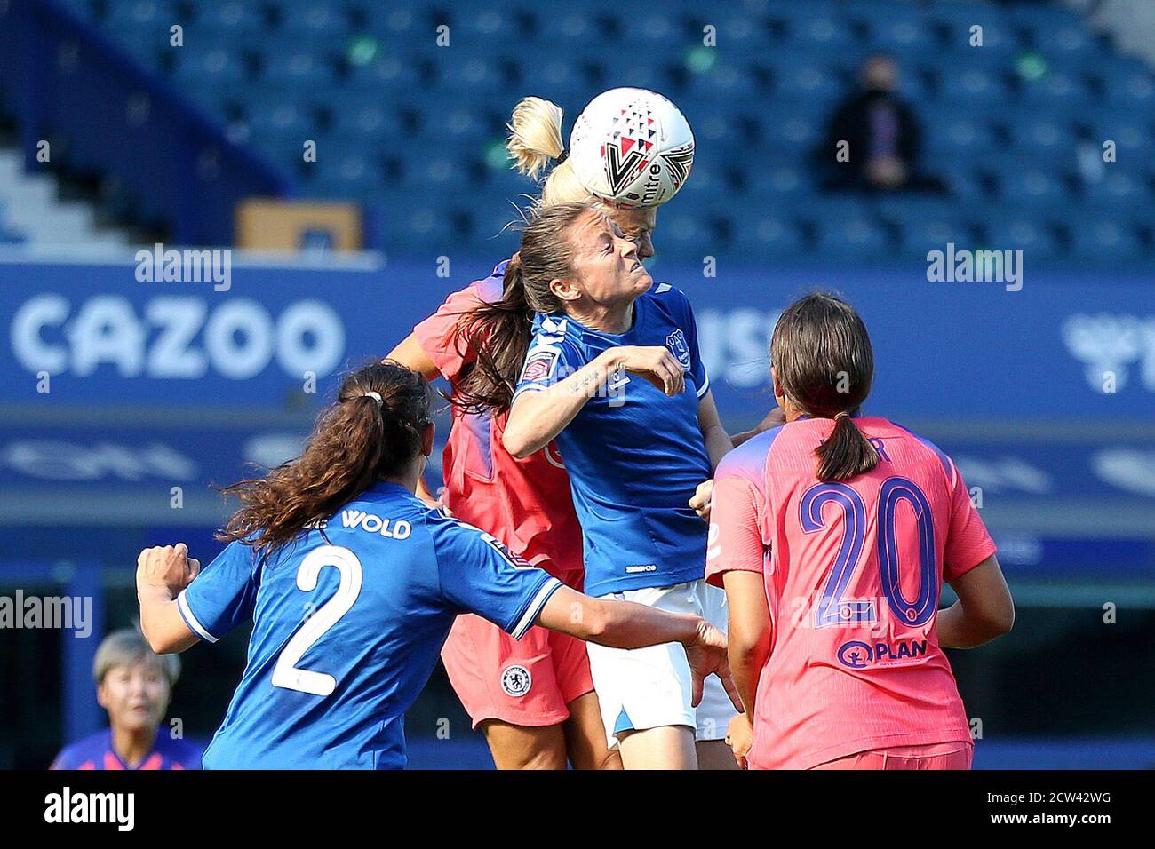 LIVERPOOL, ENGLAND. SEPT 27TH 2020 Chelsea Women's Fran Kirby (centre ...