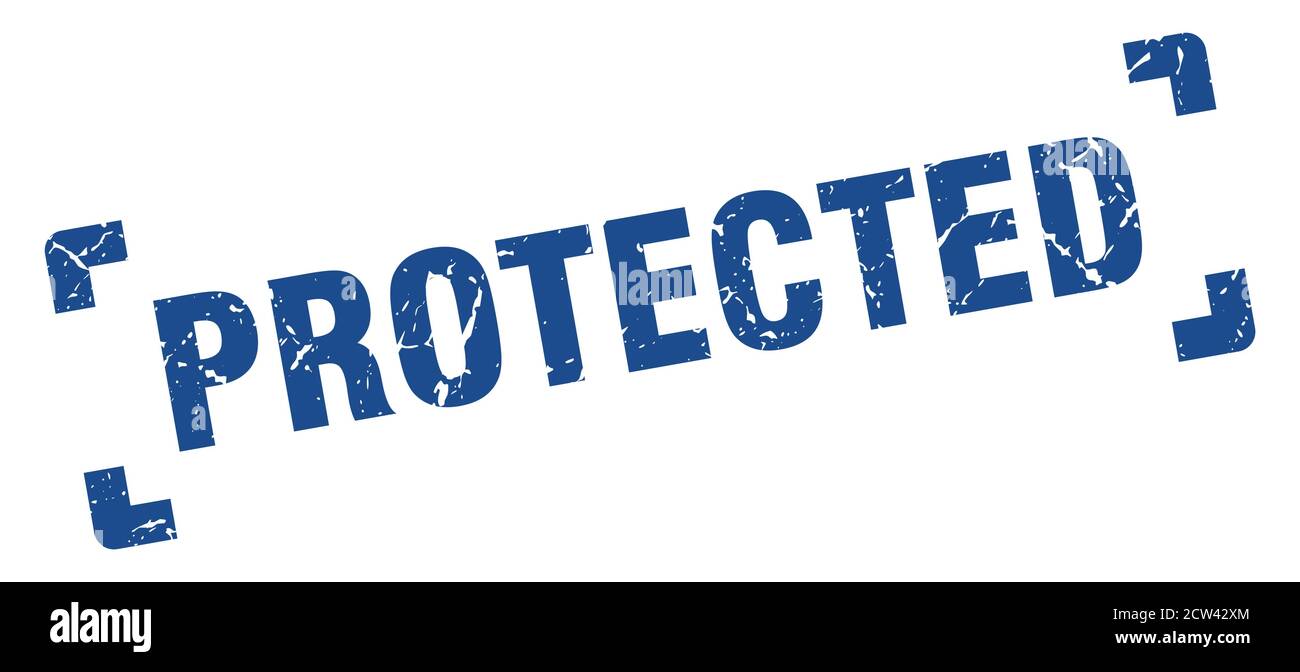protected stamp. square grunge sign on white background Stock Vector Image & Art - Alamy
