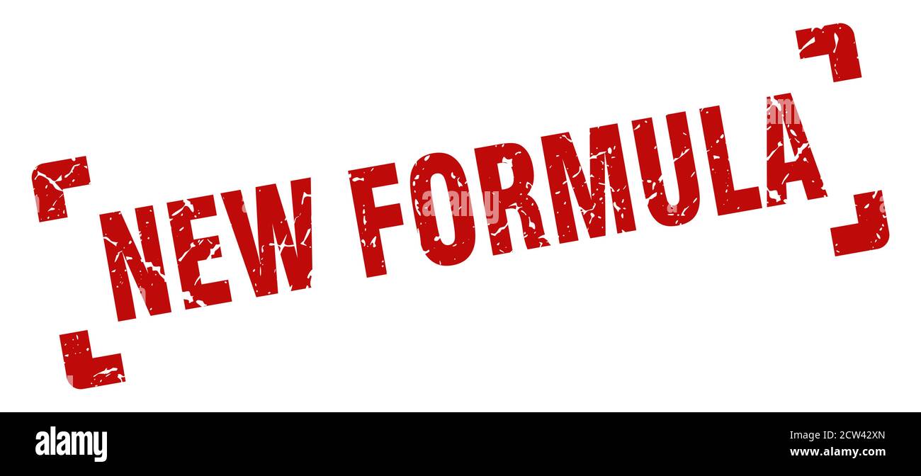 new formula stamp. square grunge sign on white background Stock Vector ...