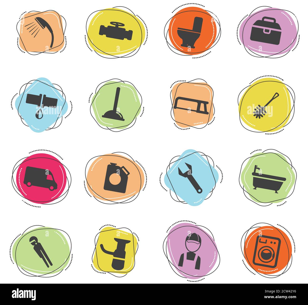 Plumbing van Cut Out Stock Images & Pictures - Alamy