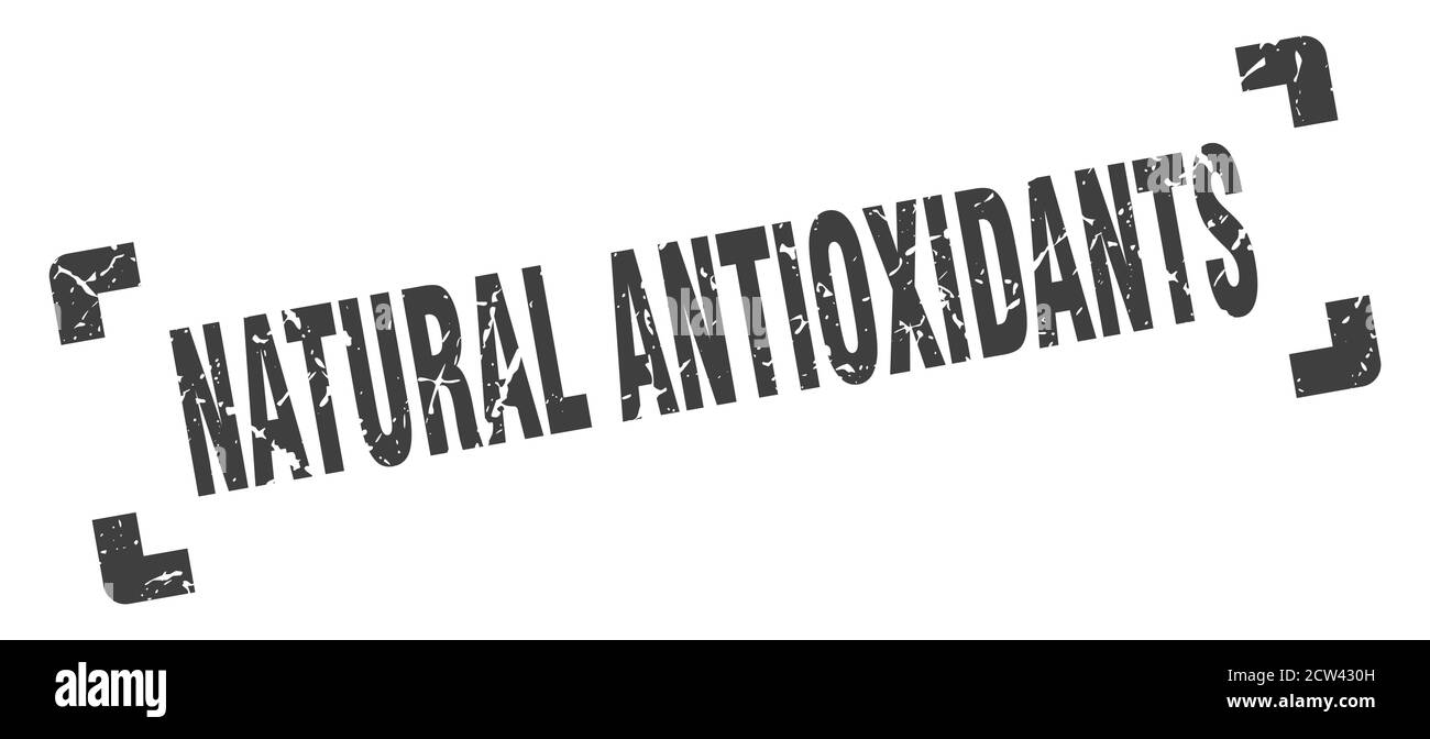 natural antioxidants stamp. square grunge sign on white background ...